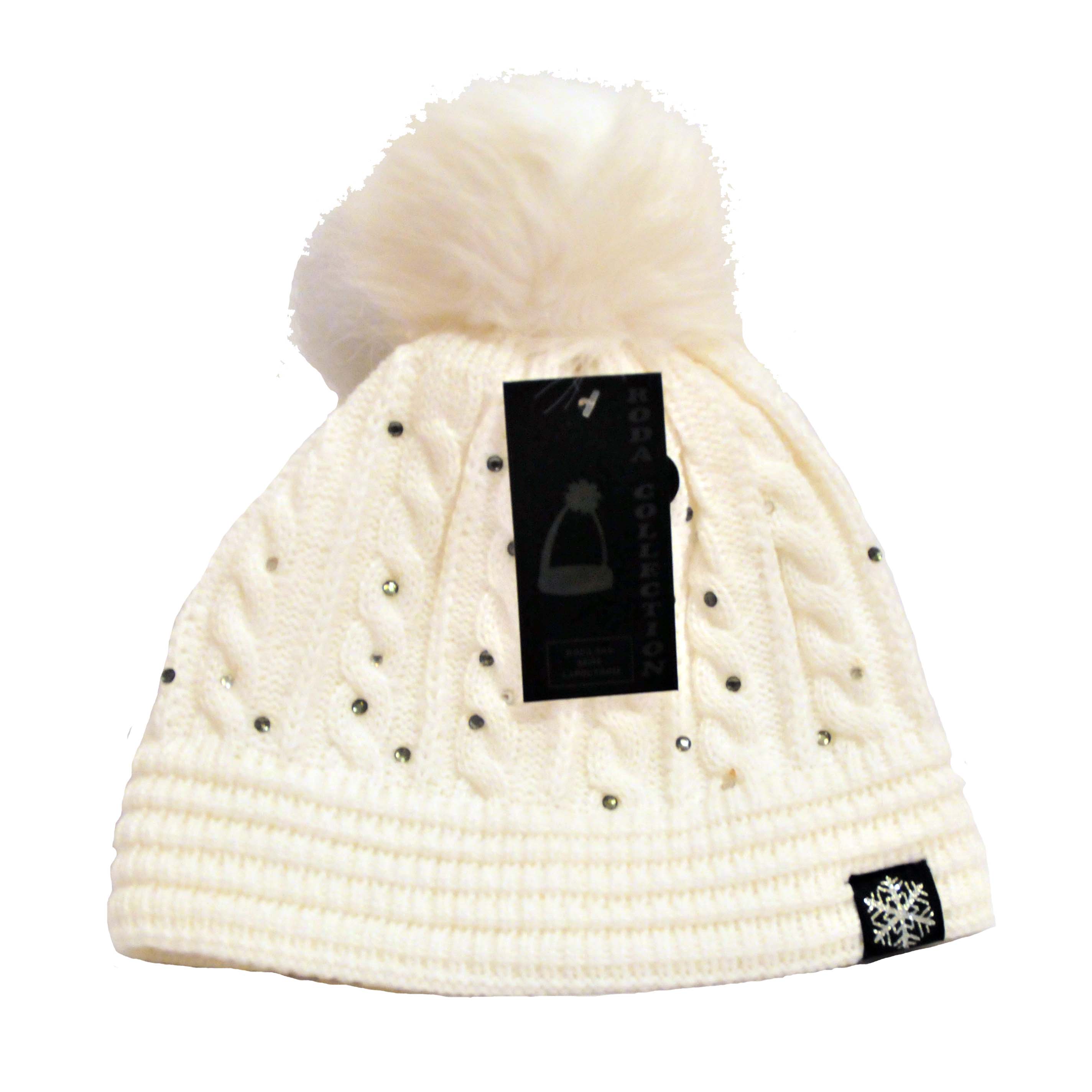 Bonnet blanc strass | La Savoie en Direct