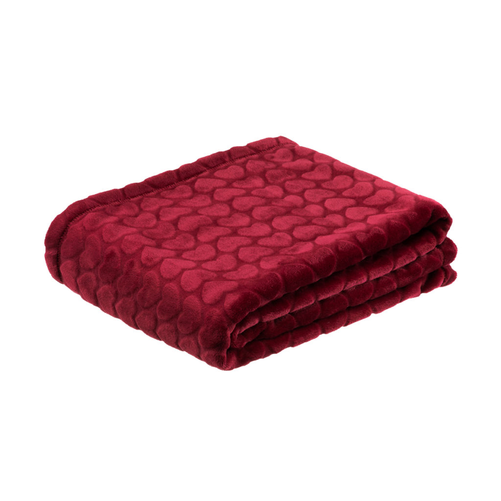 Plaid ultradoux Coeurs rouge | La Savoie en Direct